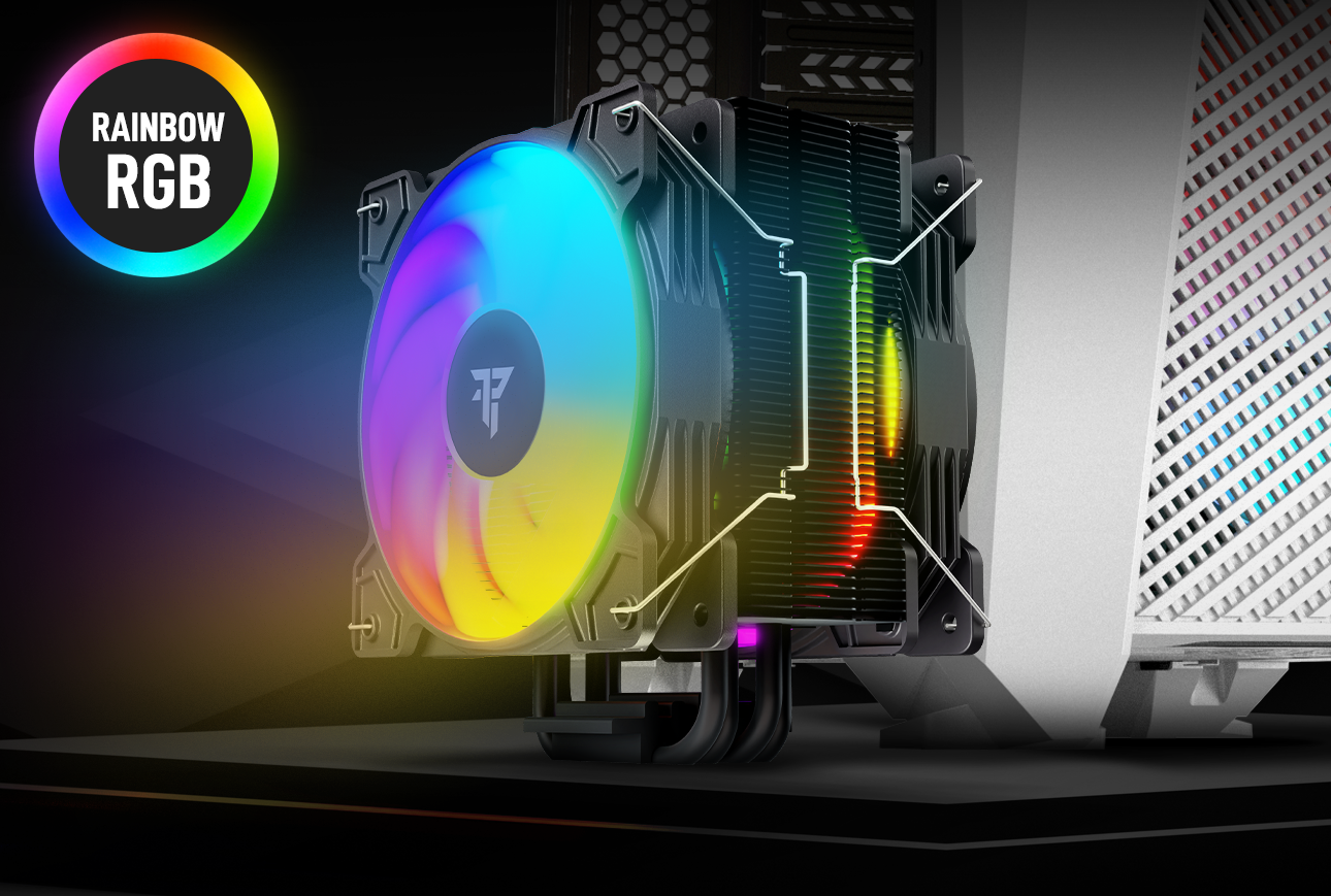Tempest Cooler 4Pipes Noir Ventilateur CPU RGB 2x120mm Noir ...