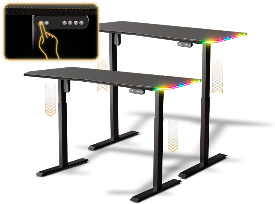 Forgeon Battleground Mesa Gaming Regulable en Altura con Motor 120x70cm ...