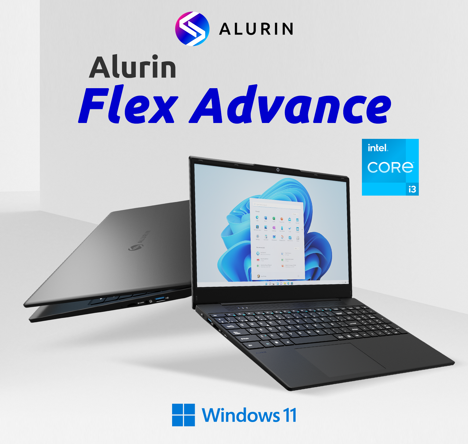 Alurin Flex Advance Intel Core i3-1125G4/8GB/500GB SSD/15,6" + Windows ...