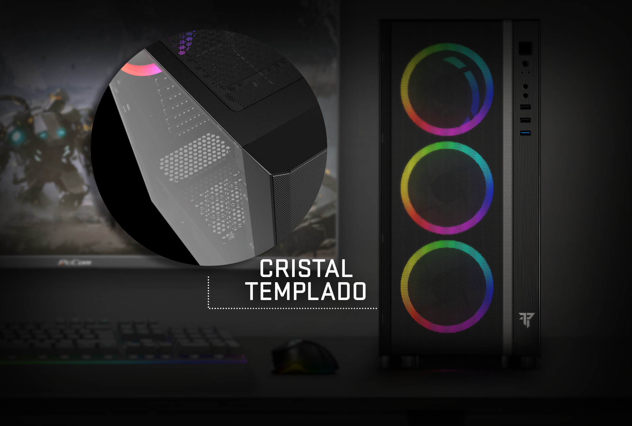 Tour Tempest Umbra RGB ATX Noir | PcComponentes.fr